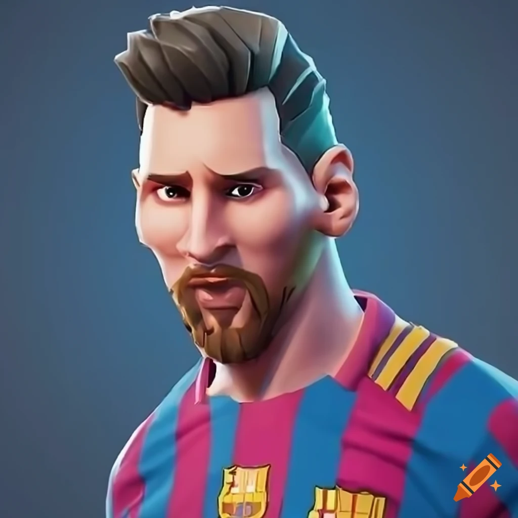 Messi portrayed as a fortnite character