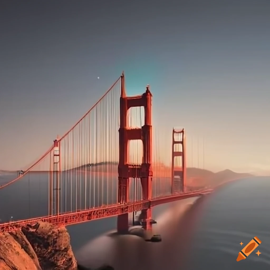 The golden gate bridge on mars on Craiyon