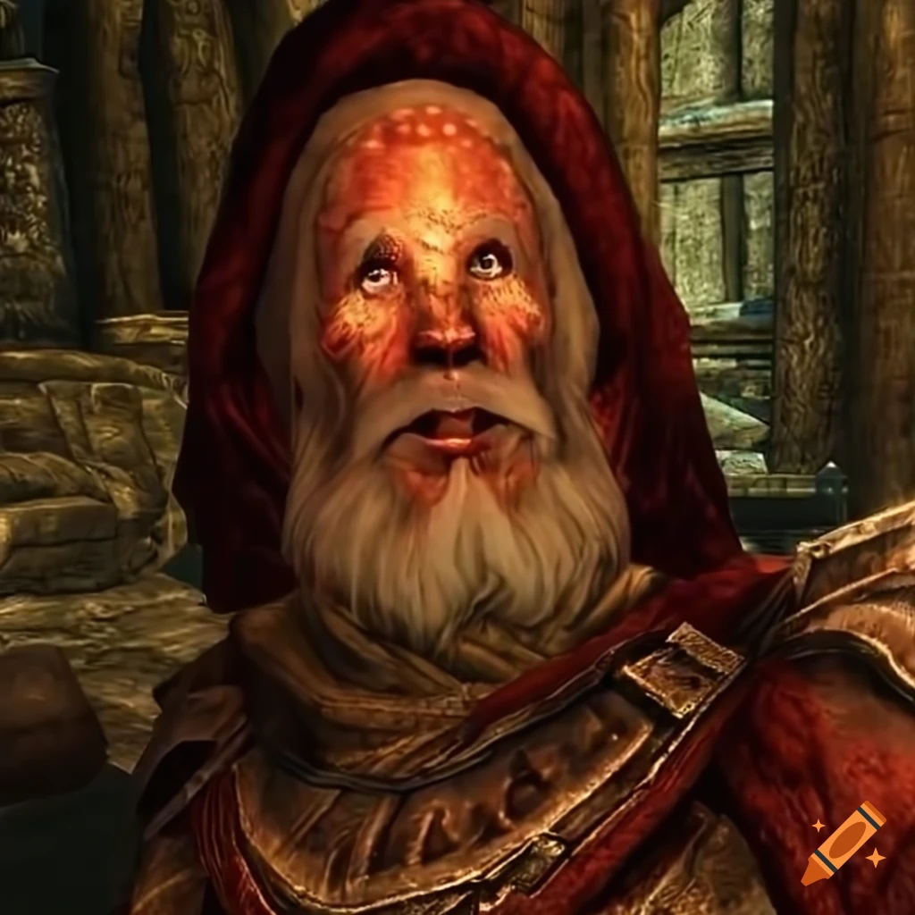 Character resembling santa in the world of skyrim