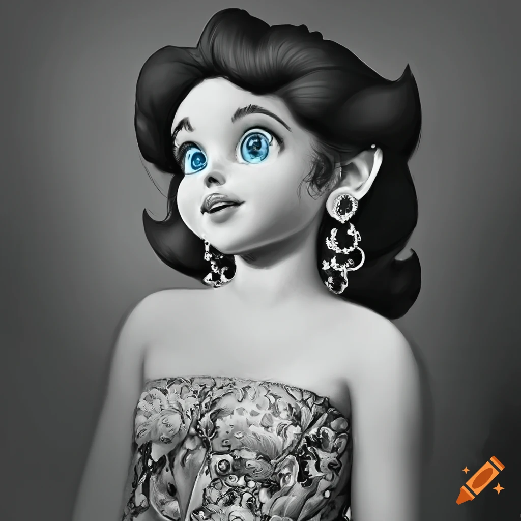 Portrait of princess daisy in high-resolution 4k detail