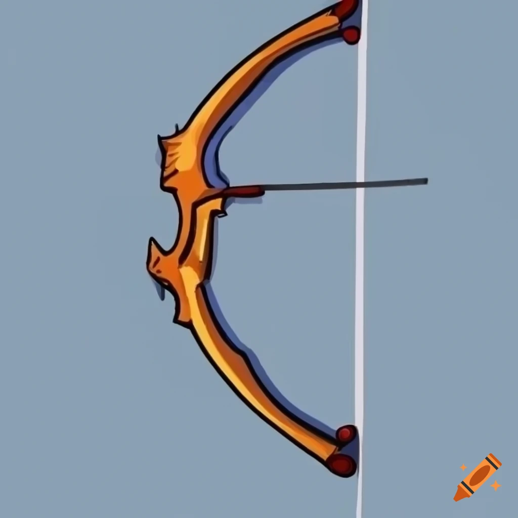 2d simple cartoon longbow for video game