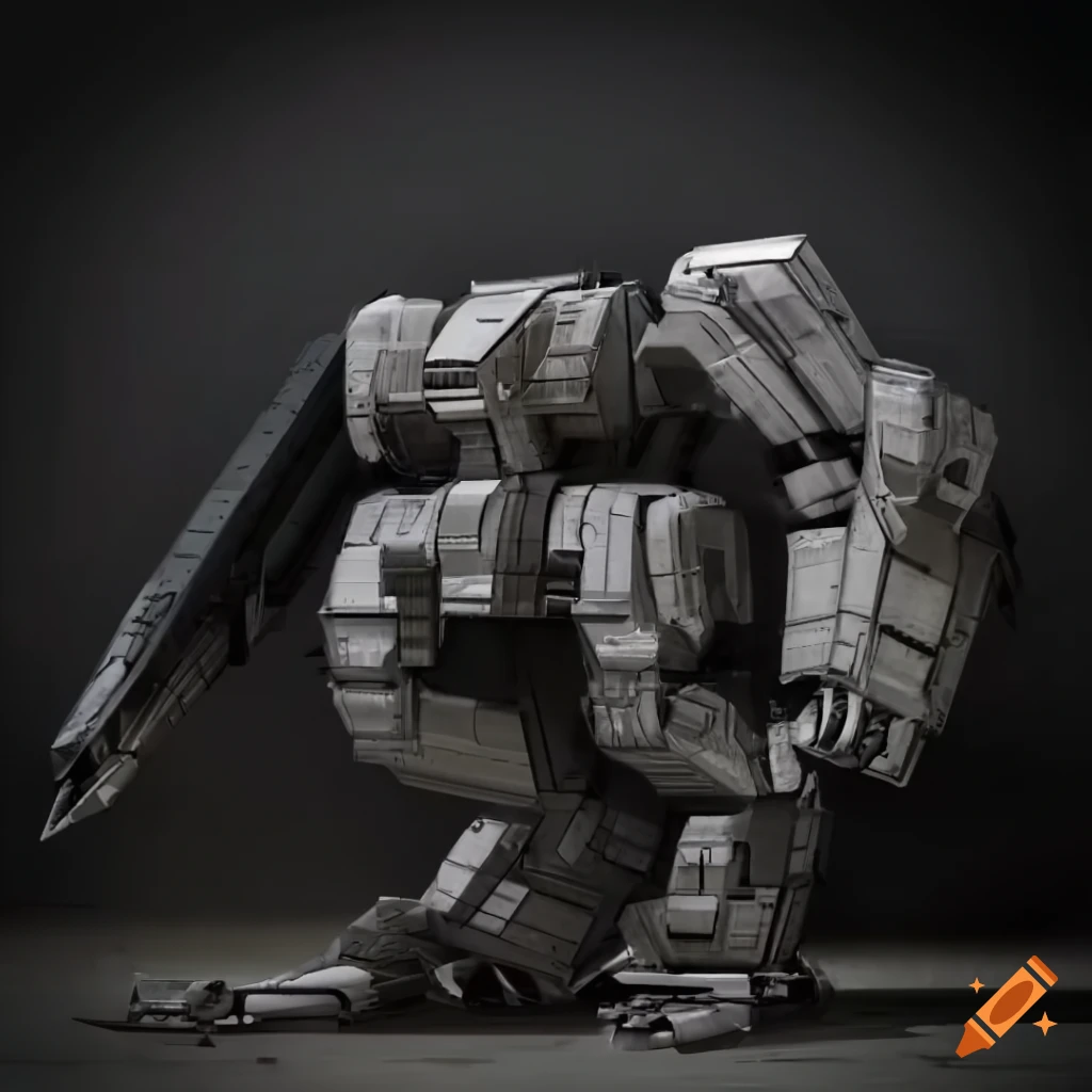 Winged, hyper-efficient mech with sailplane design on Craiyon