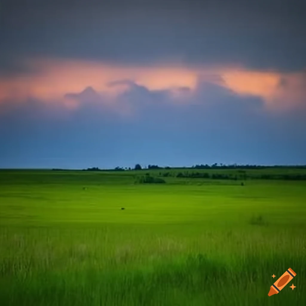 Green plains landscape
