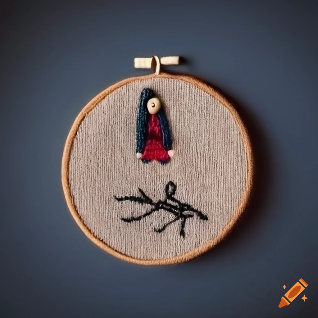 Hand-embroidered logo for tiny figures