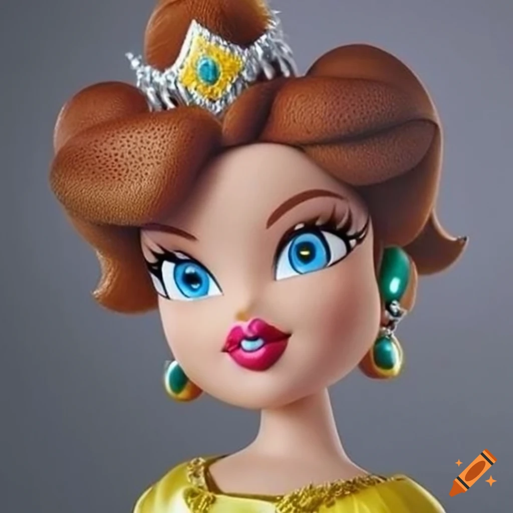 Beautiful princess daisy portrait with high-resolution details