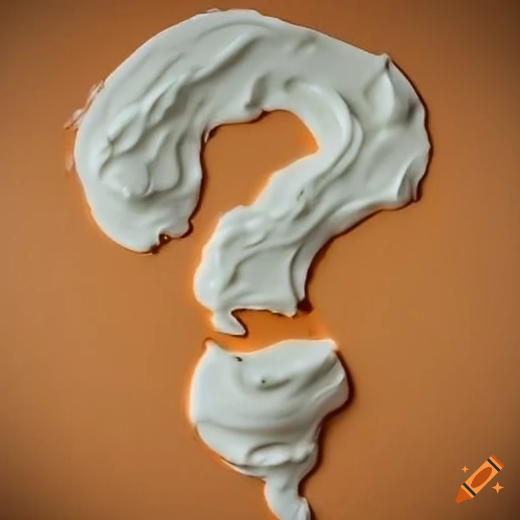 Question mark made of shaving cream