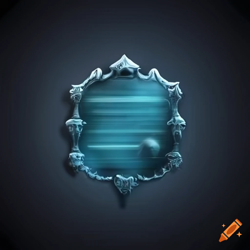 Dark mythic fantasy button in a ui rectangle menu