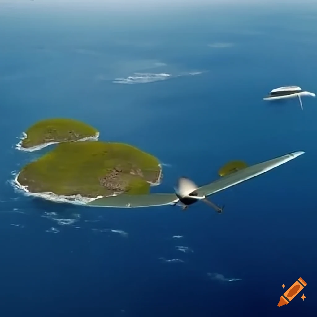 A6m2 zero flying towards an island