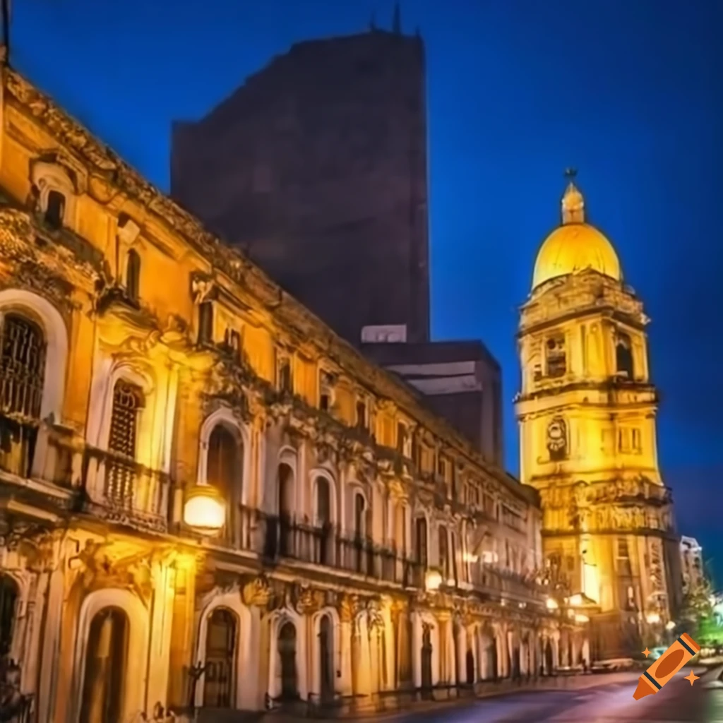 Manila city with preserved spanish colonial era buildings in 2023