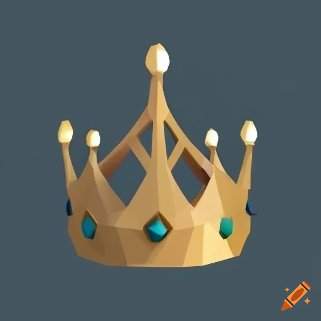 Low poly crown on Craiyon