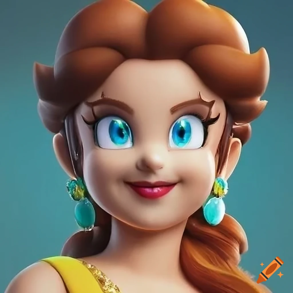 Portrait of princess daisy in high-resolution 4k detail