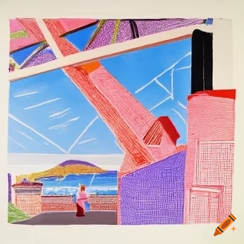 Special-shaped spatial structure with david hockney