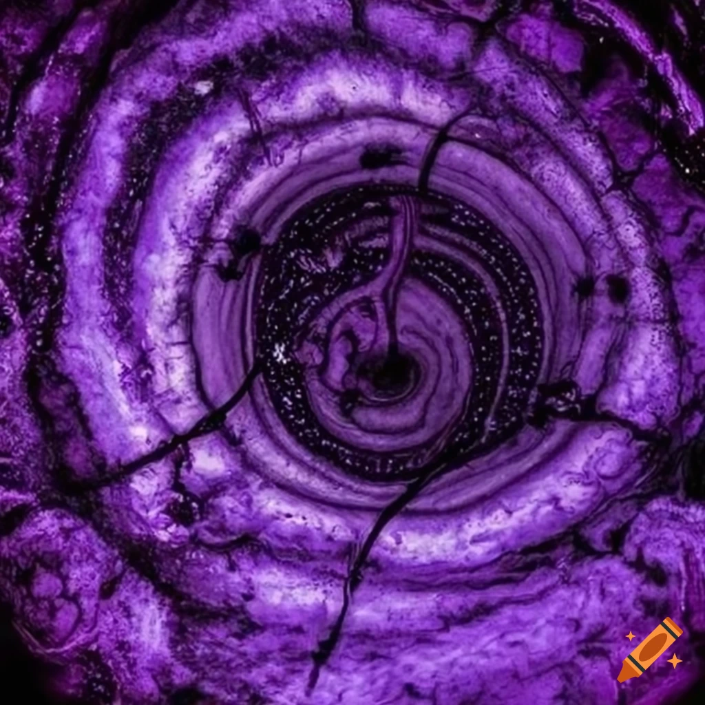 Cosmic horror artwork in purple and bordeaux colors