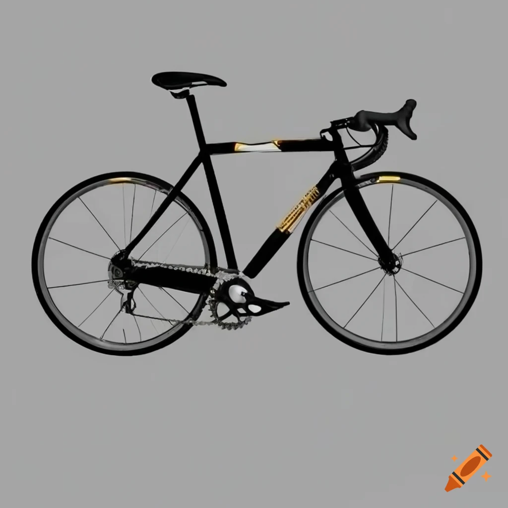 Stylized road bike with a wolf face design