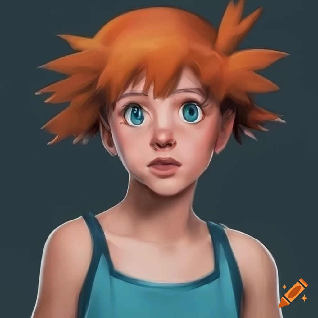 Realistic depiction of misty from pokemon