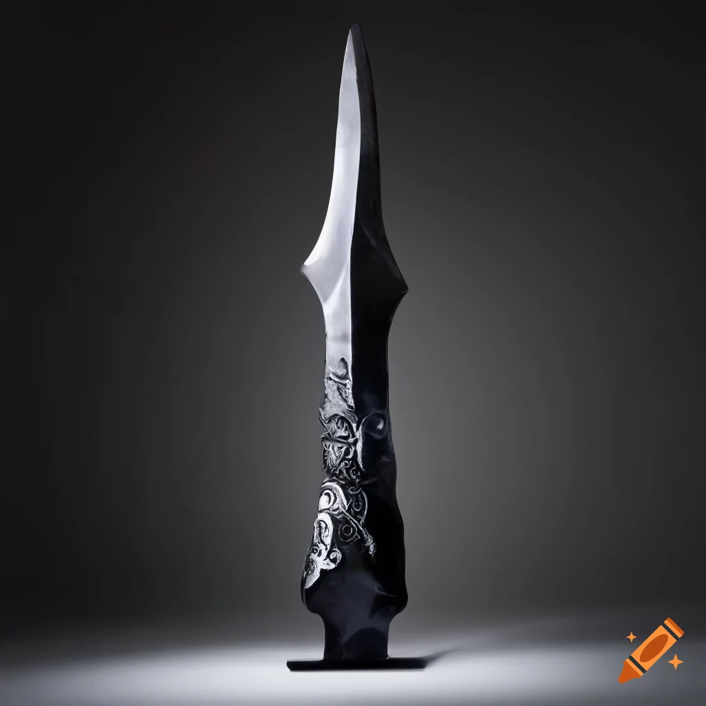 Large magic obsidian sword on Craiyon