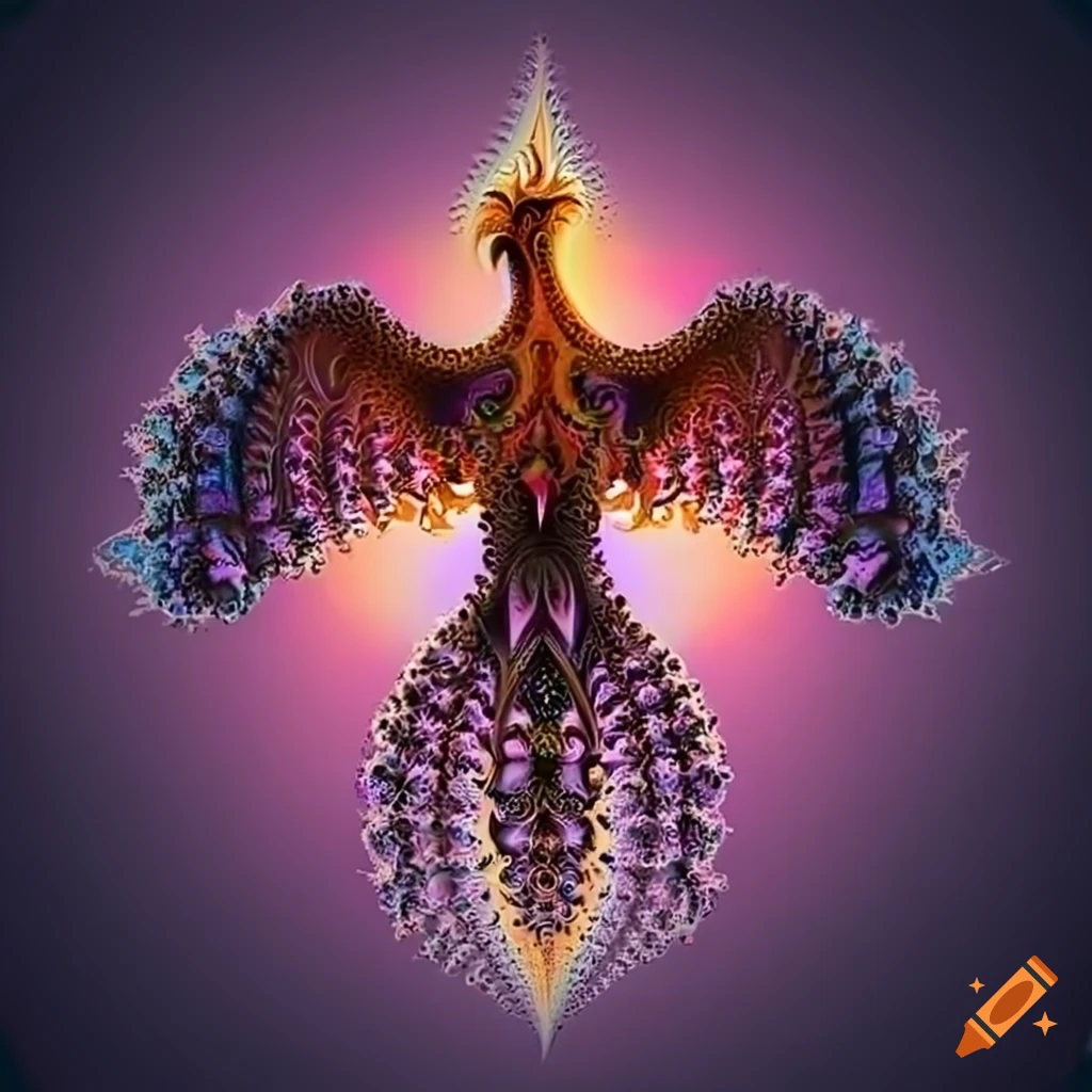 Phoenix fractal art from the Mandelbrot set on Craiyon