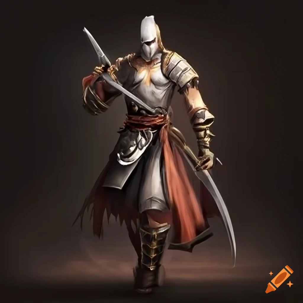 Warrior with animated sword