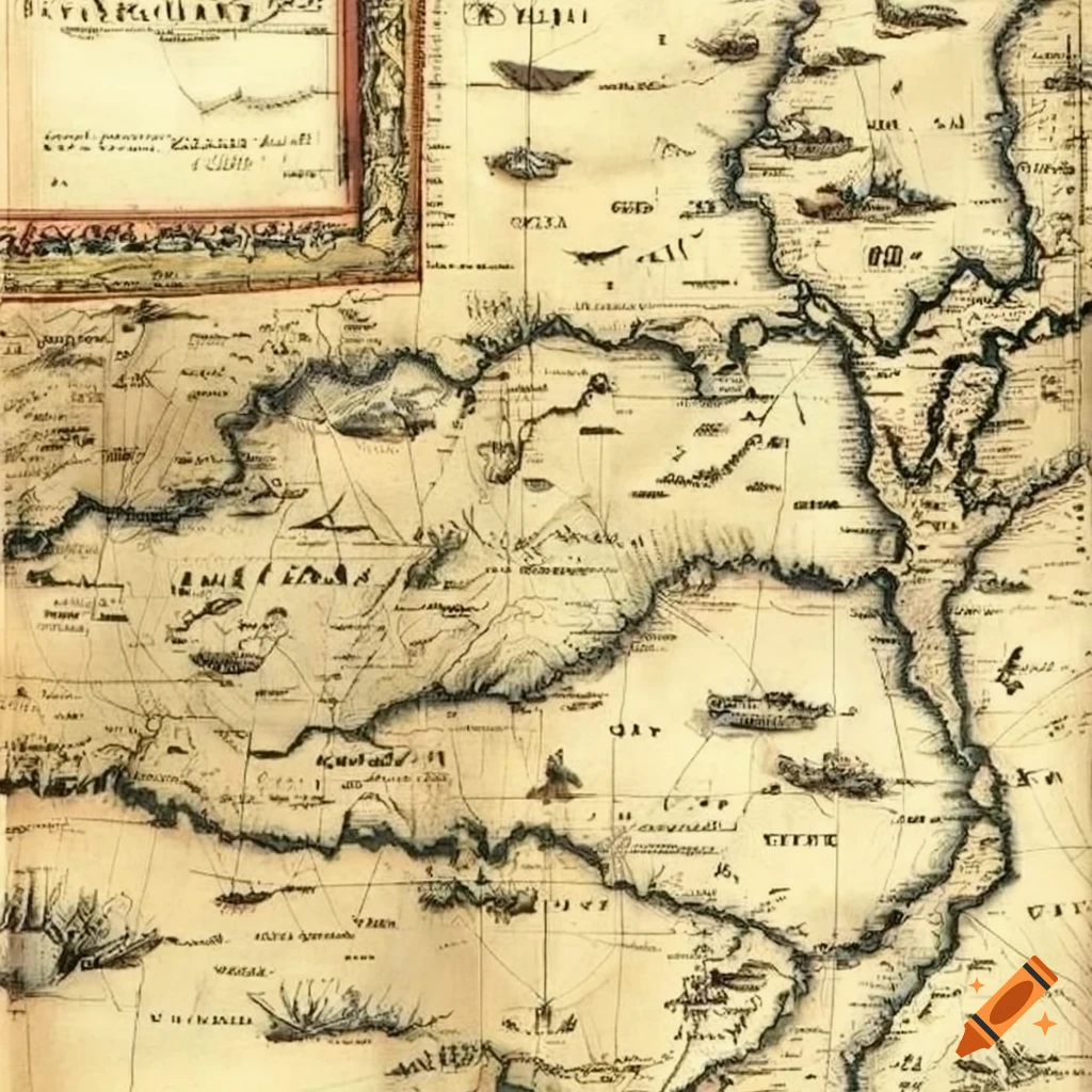 Old timely map of the land