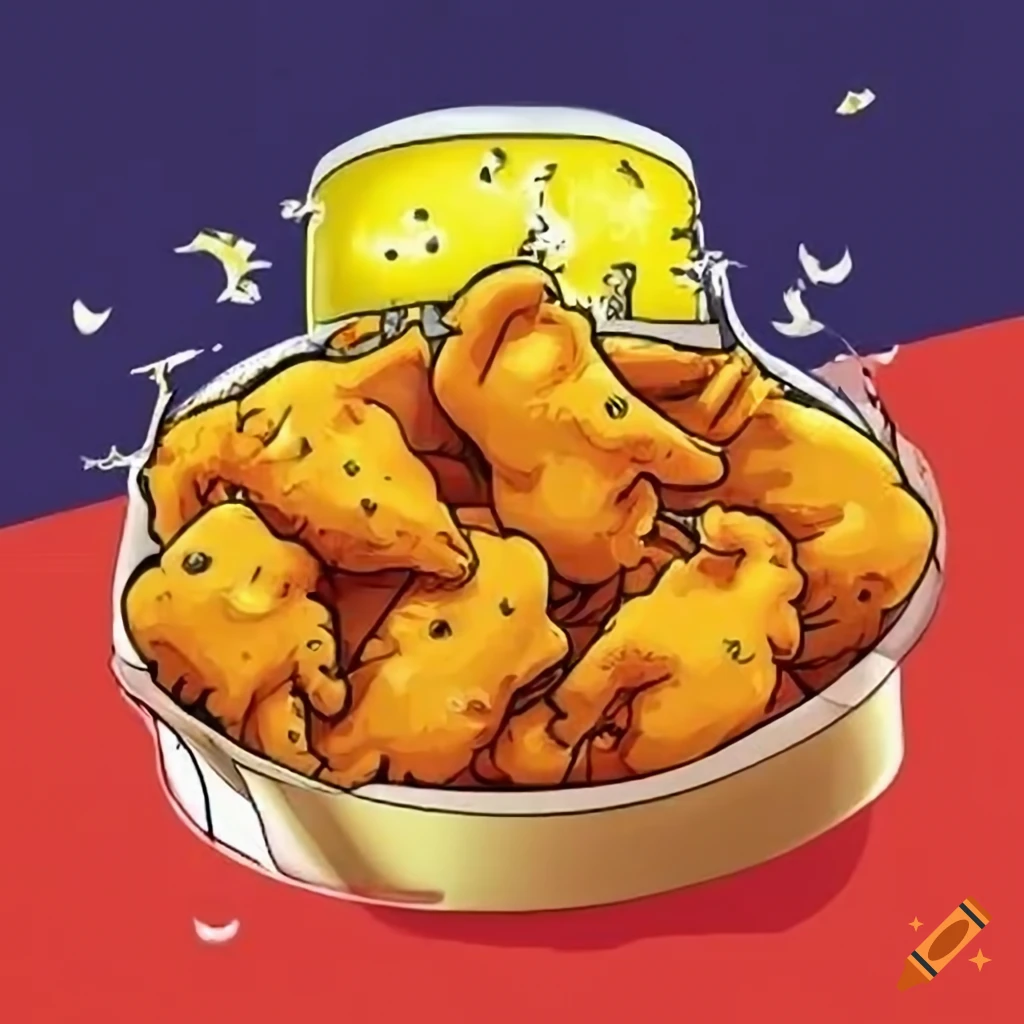 Cartoon pakora flag on Craiyon