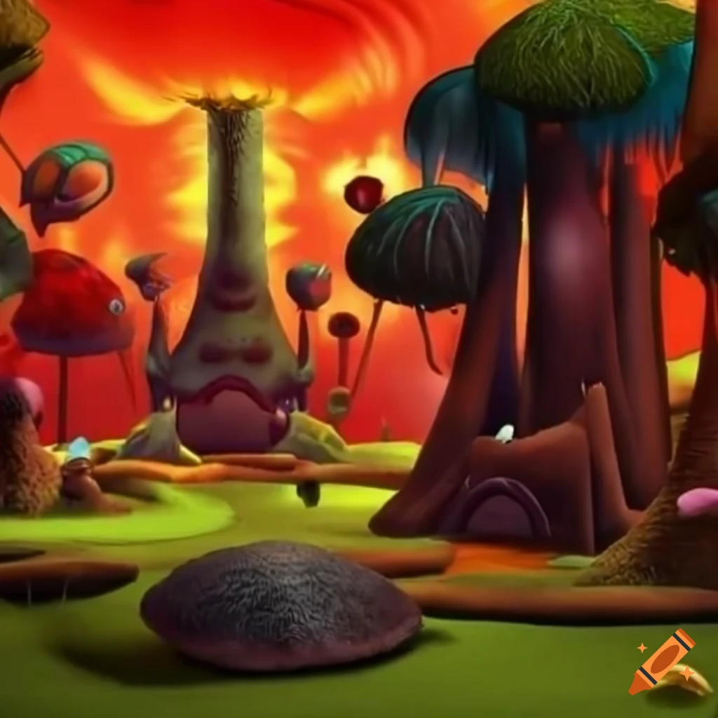 Fanmade Fire Factory island for My Singing Monsters on Craiyon