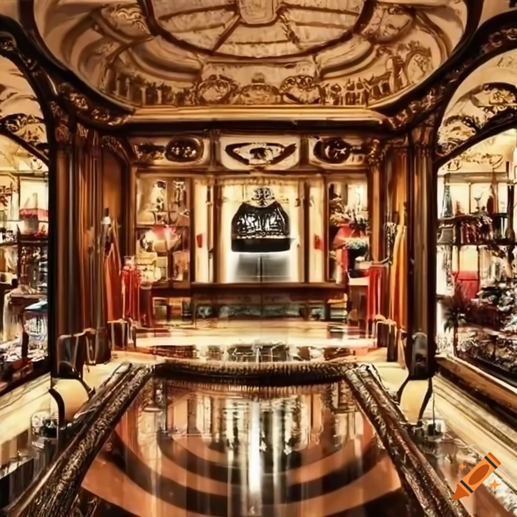Interior of Harrods department store on Craiyon