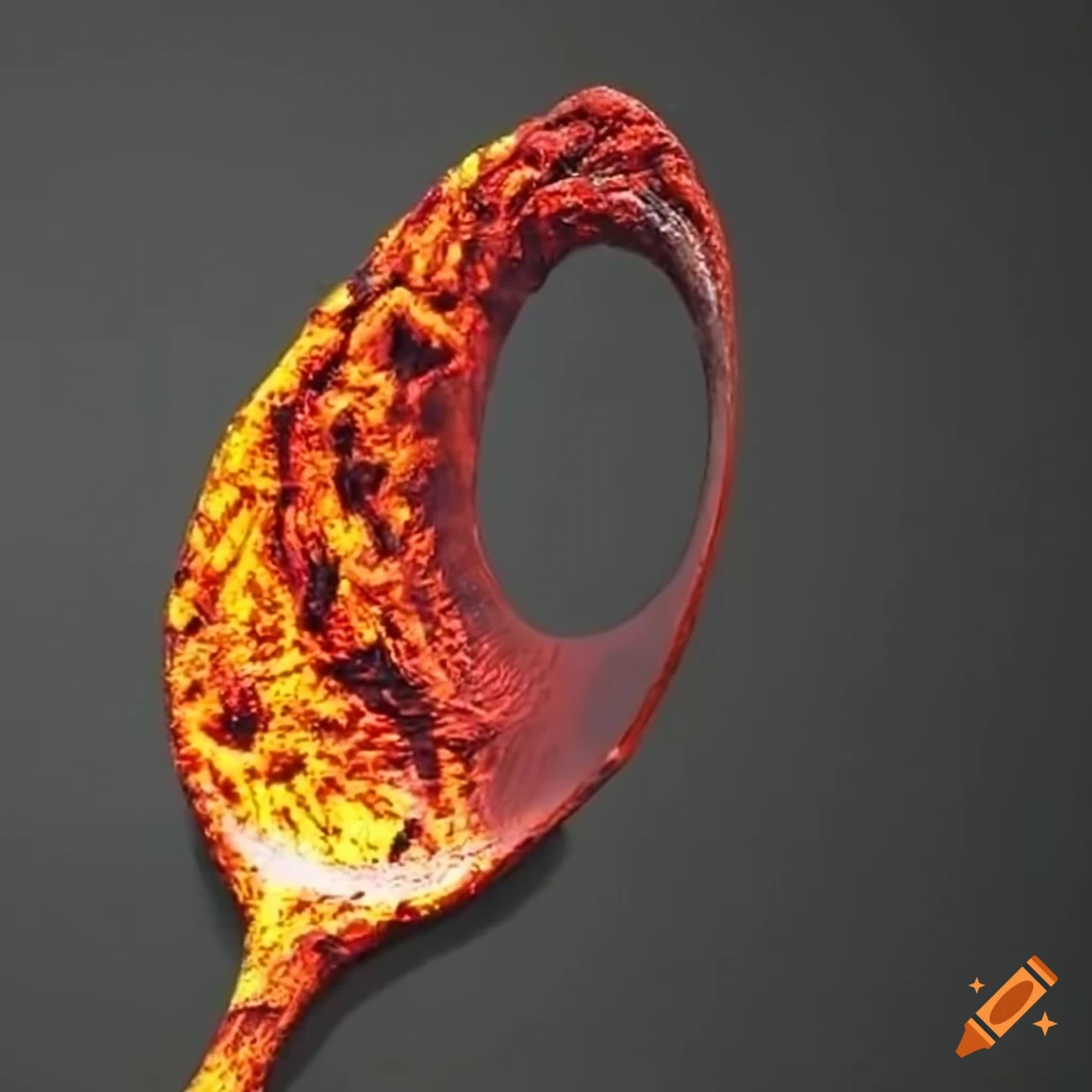 Spoon made of lava on Craiyon
