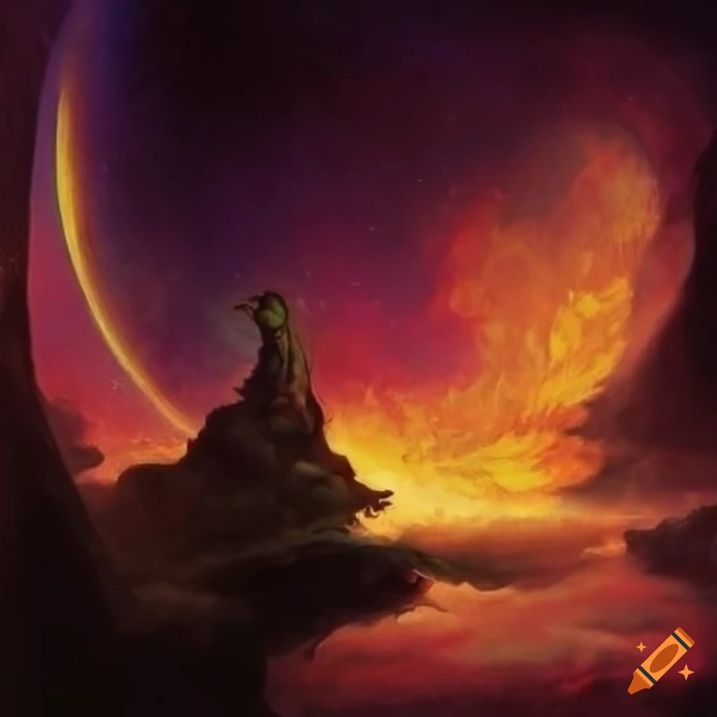 Surrealism art by Joao Ruas and Frank Frazetta with psychedelic ...