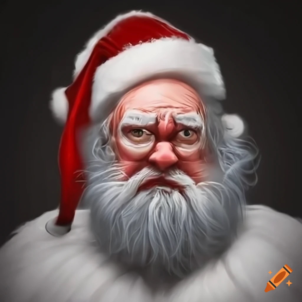 Annoyed santa claus