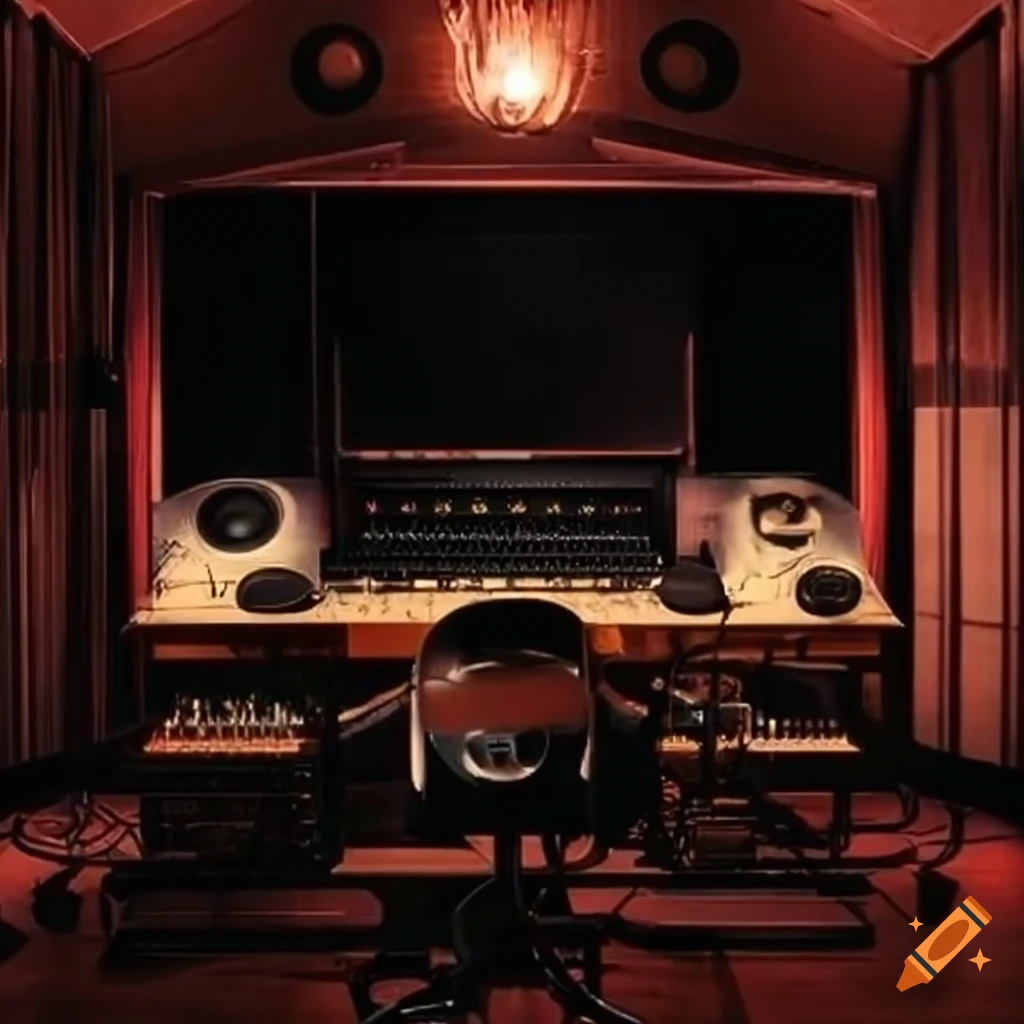 Modern music recording studio