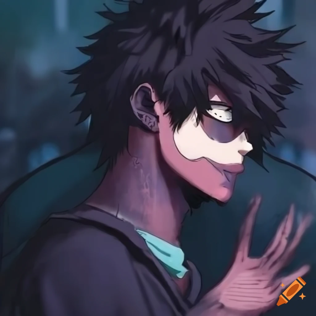 Dabi from mha sitting in a chair