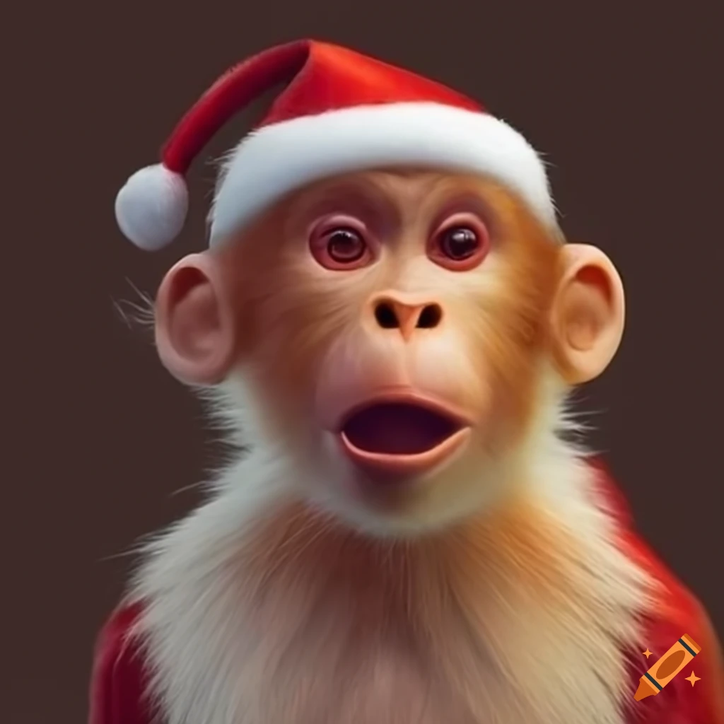 Santa monkey on Craiyon