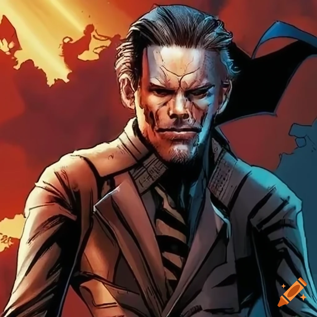 Artwork of the new superhero named bacon hawk