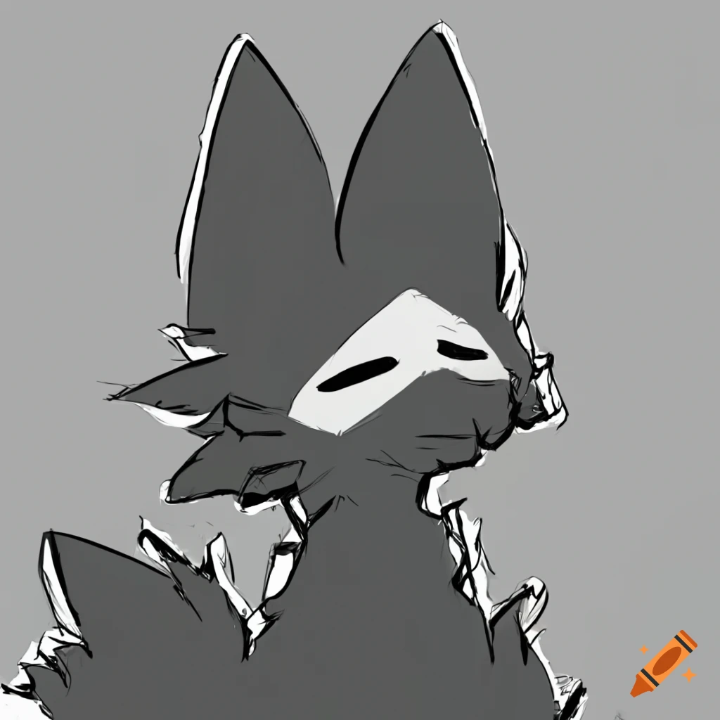 Puro depicted in a silly artstyle from the game "Changed" on Craiyon