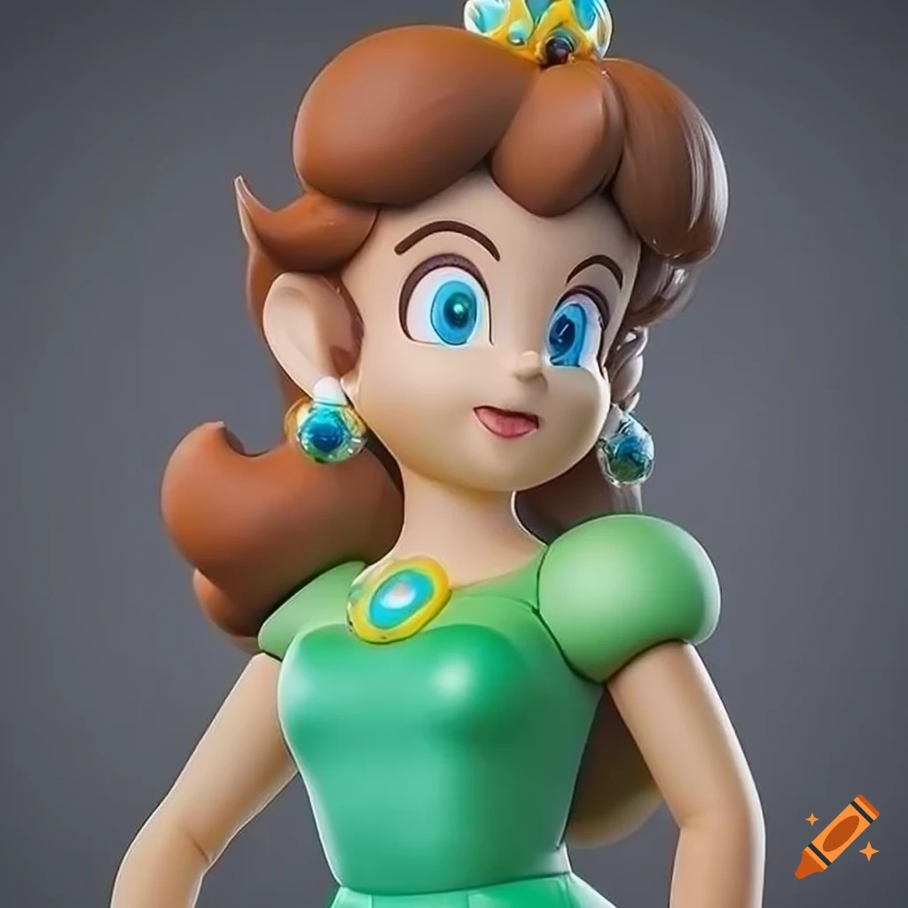 Beautiful Princess Daisy portrait in high-resolution 4K quality with Figma enhancement on Craiyon