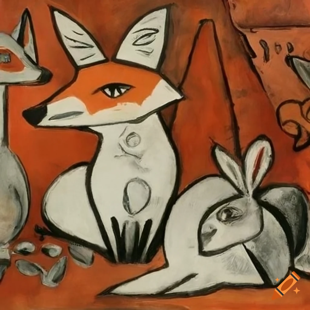 Fox and bunny by picasso