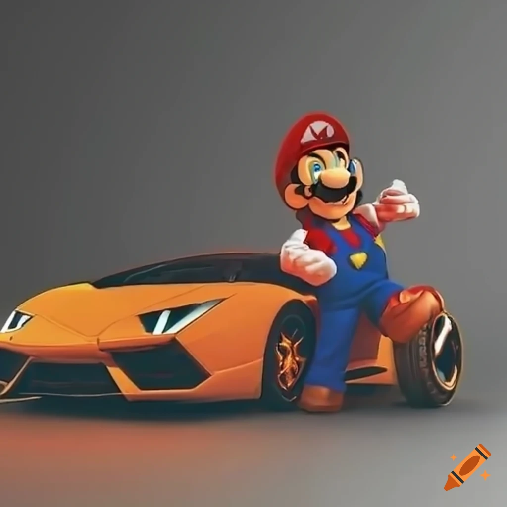 Mario buying a lamborghini