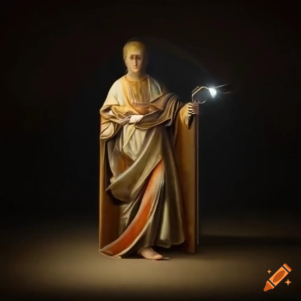 Saint peter with a sound system and the key of paradise