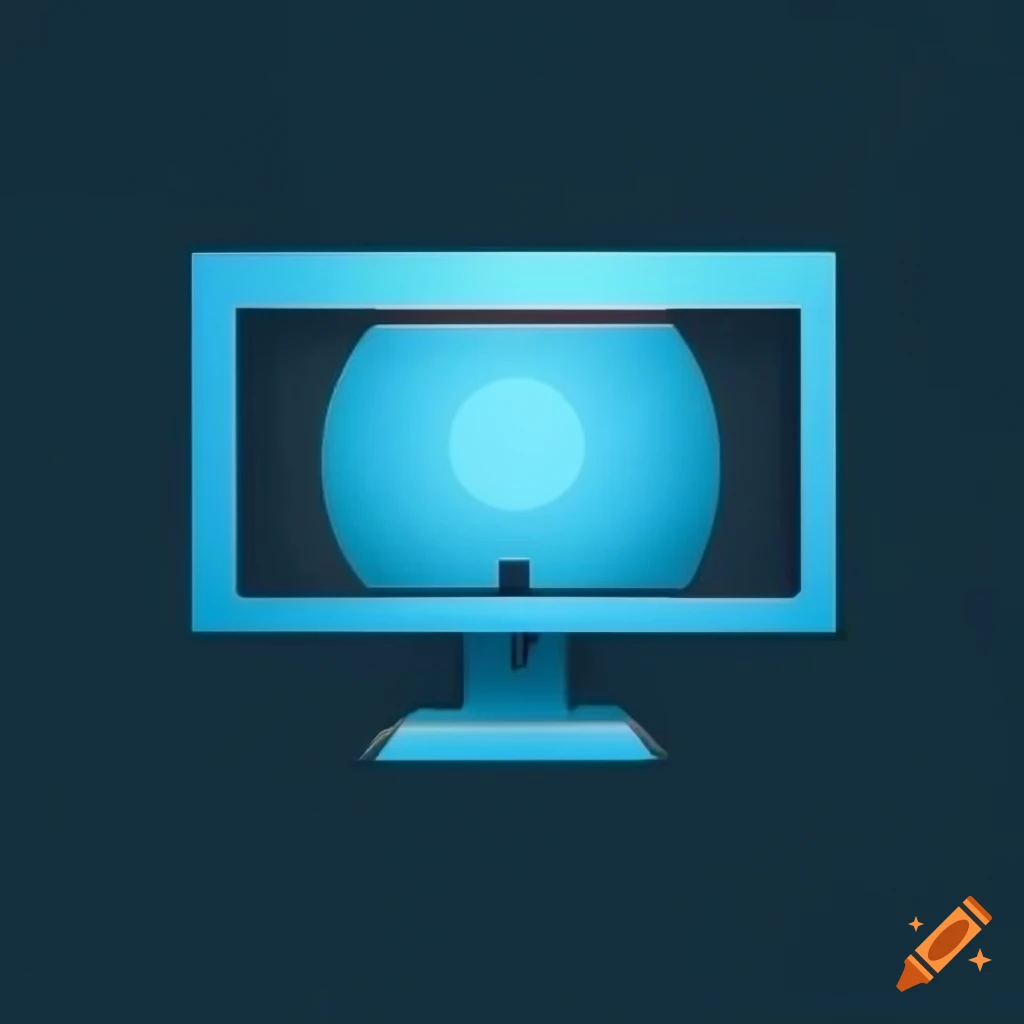 Logo with a monitor svg on Craiyon