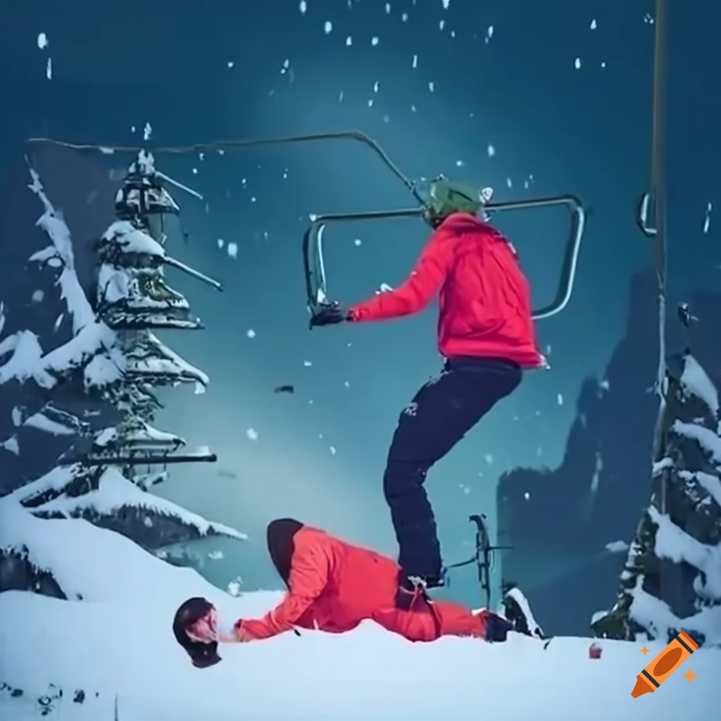 Skiing images created on Craiyon