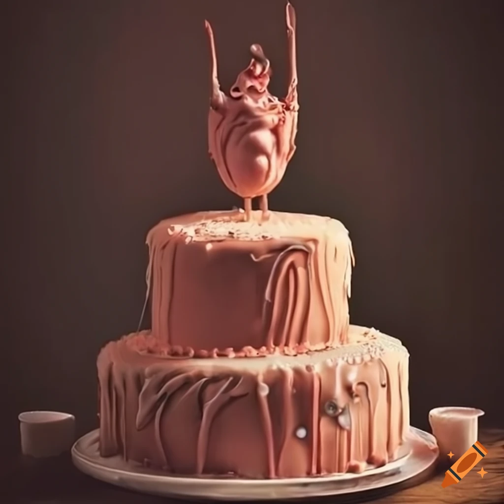 Elegantly decorated cake inspired by twin peaks