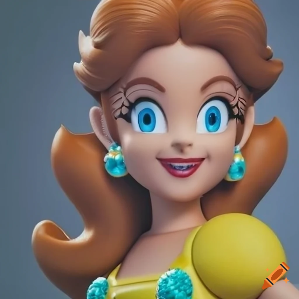 Portrait of Princess Daisy in high-resolution real-life style on Craiyon