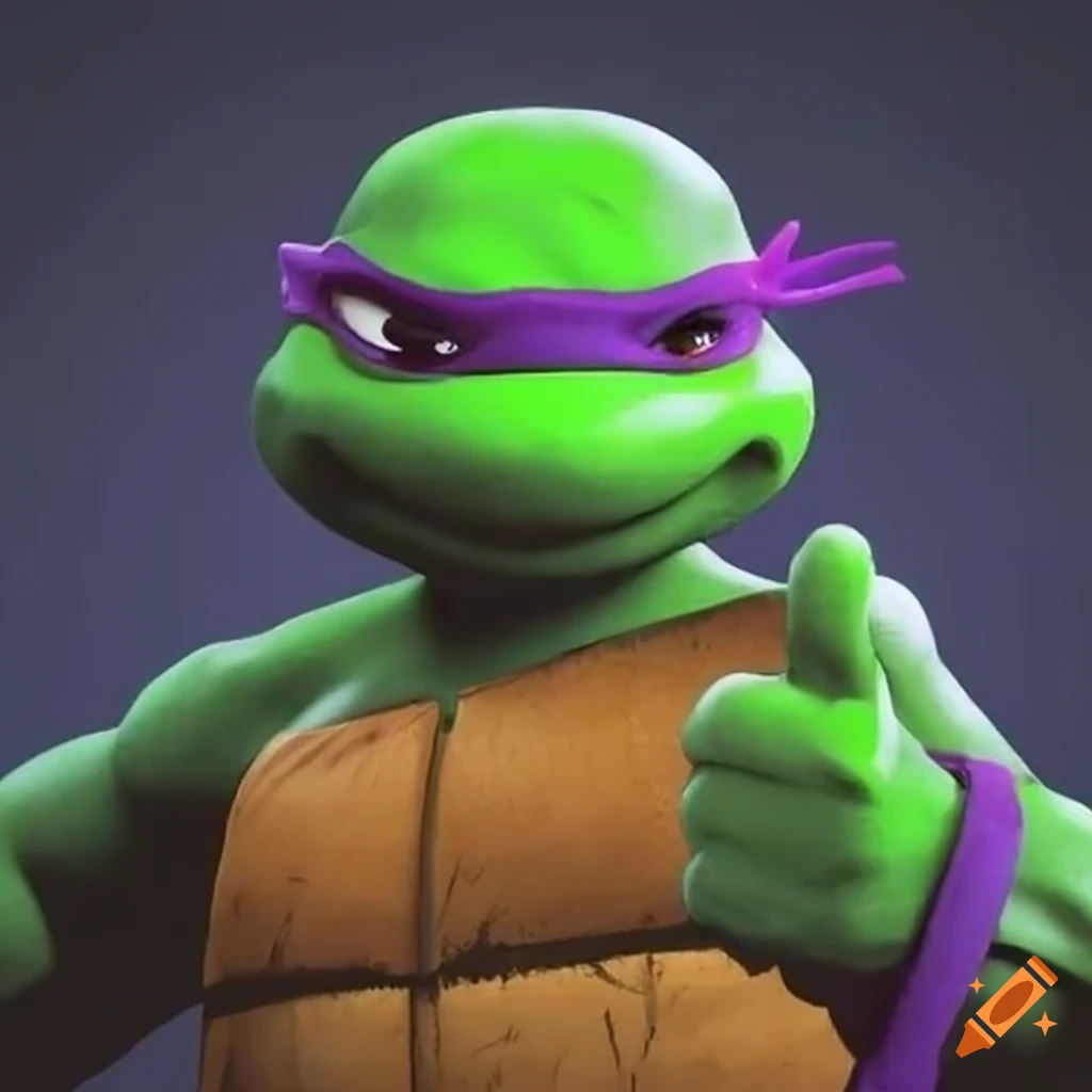 Ninja turtle giving a thumbs up gesture on Craiyon