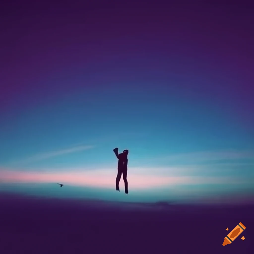 Group of people elevating in the sky