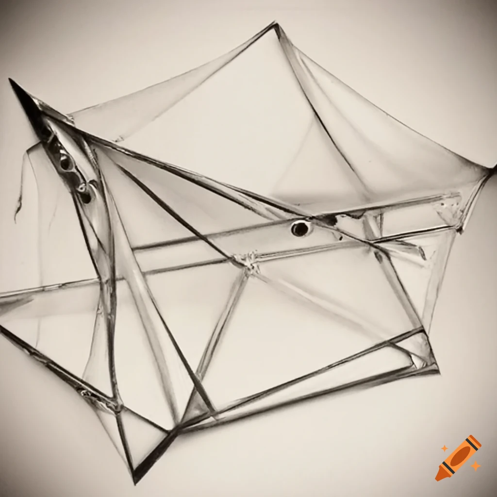 Silver triangle with holes like a flute