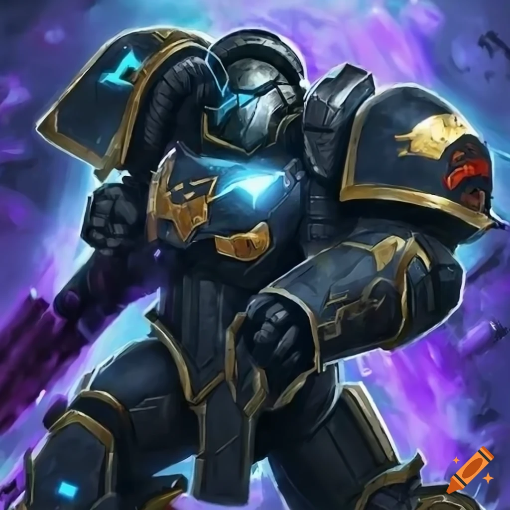 Machine warrior with guns in a fantasy anime art