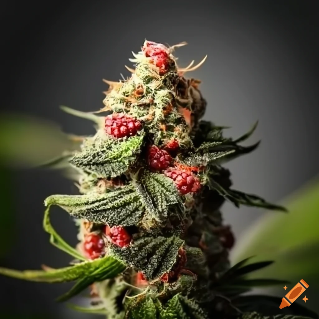 Blackberries, raspberries, black cherry gelato cannabis flower on Craiyon