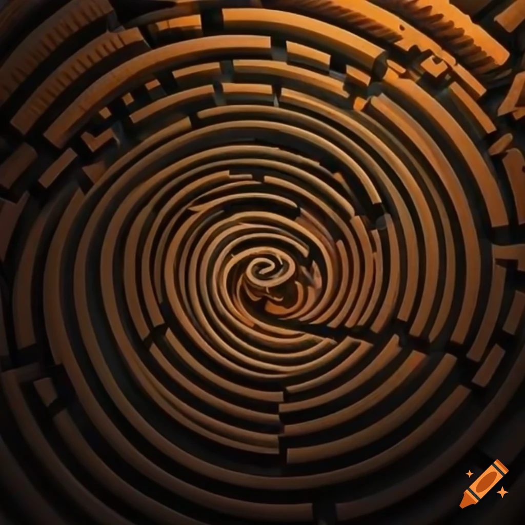 Spiral-shaped maze
