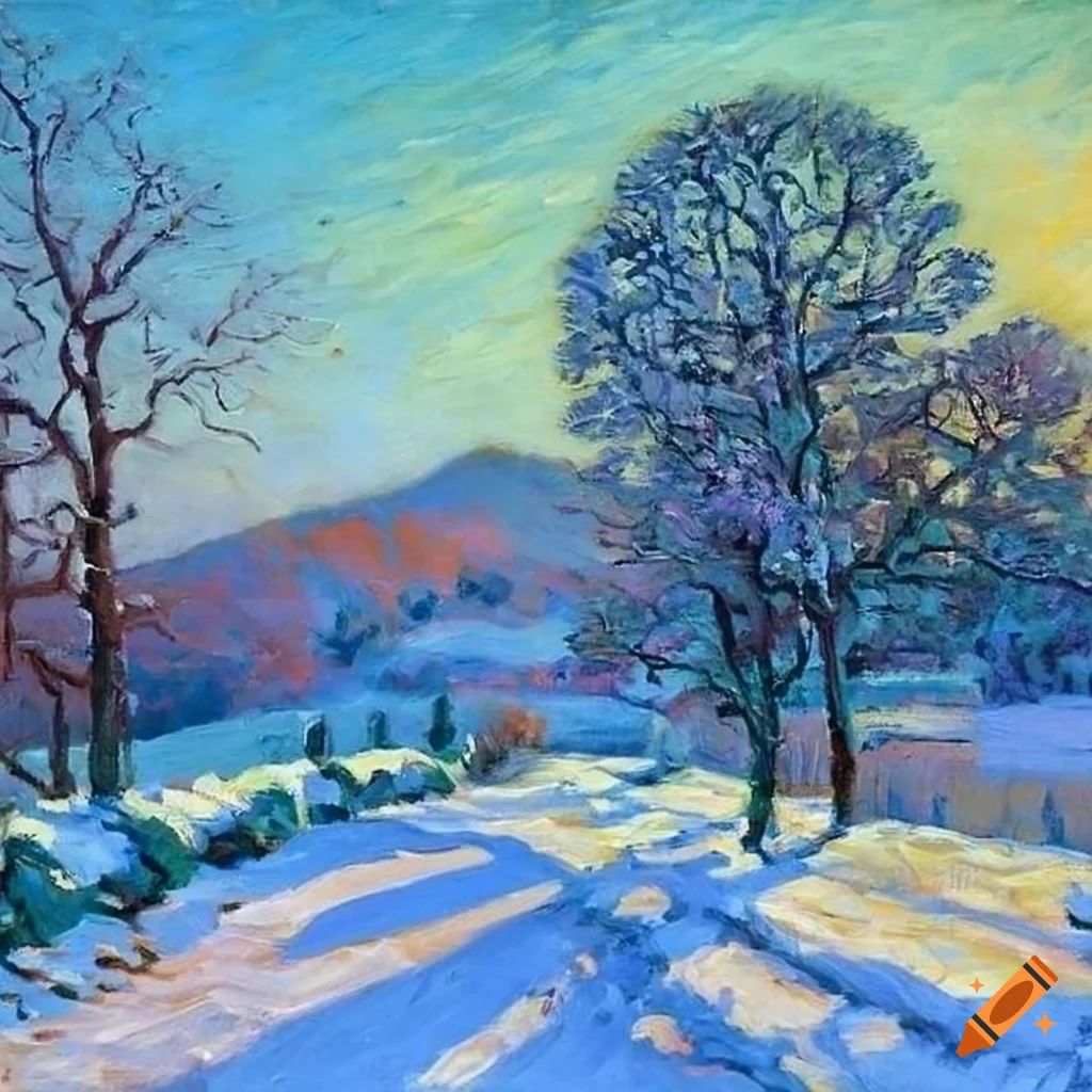 Winter solstice painting by armand guillaumin