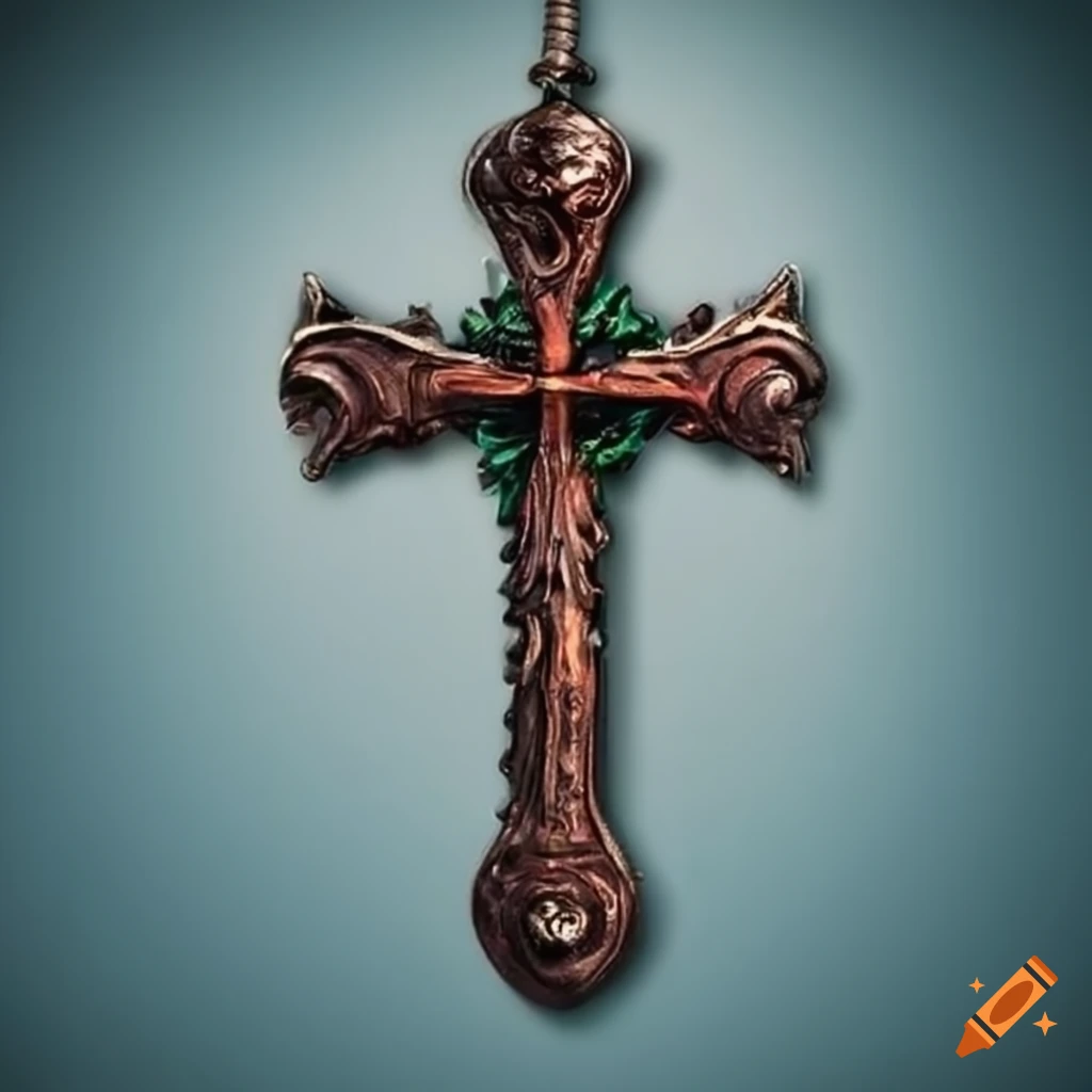 Christian cross with a piercing sword